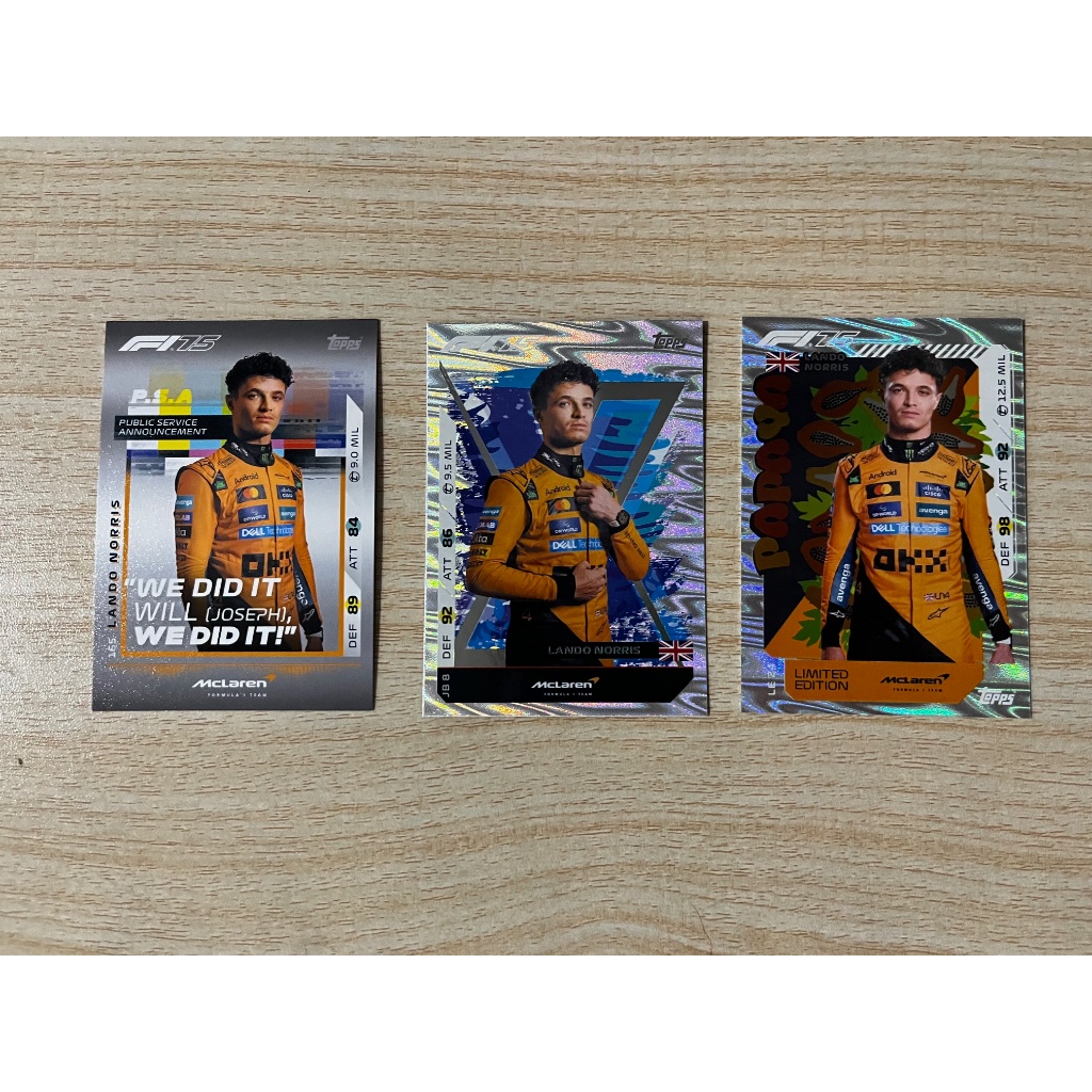 LANDO NORRIS F1 CARDS (RESTOCK) | Shopee Philippines