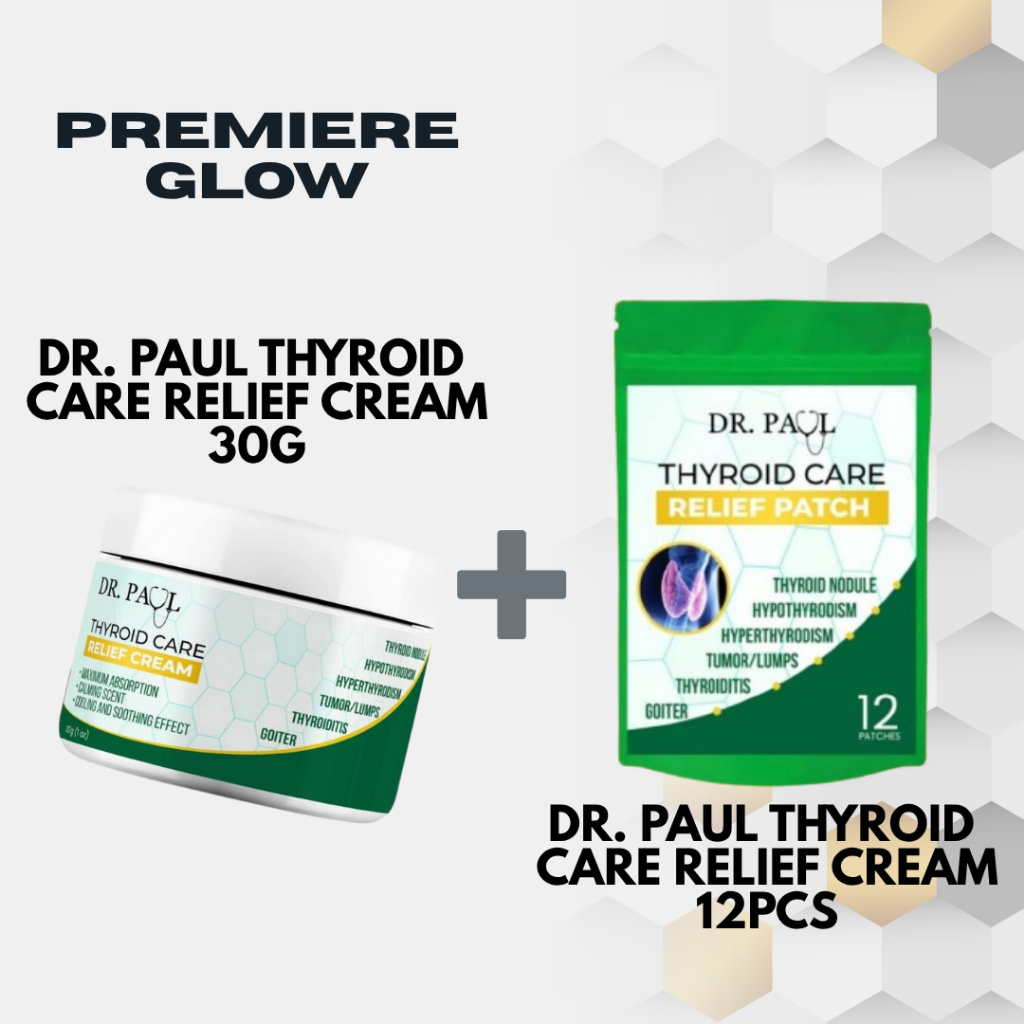 Dr. Paul Thyroid Care Relief Cream 30g + Relief Patch 12pcs for Neck ...