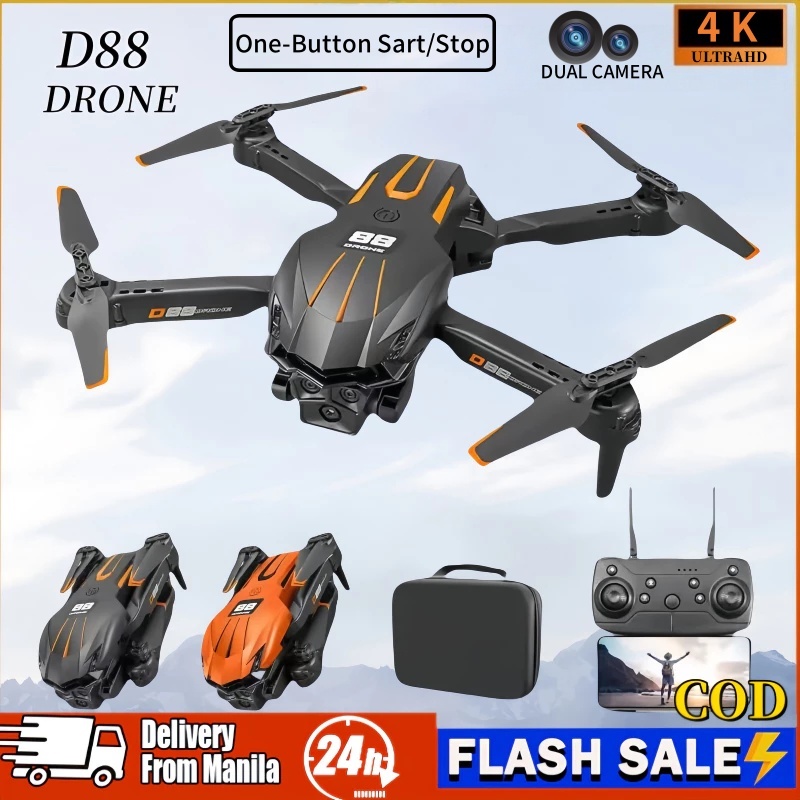 New D88 Pro smart drone 4K HD dual camera WiFi Remote Control Obstacle avoidance micro aircraft ...