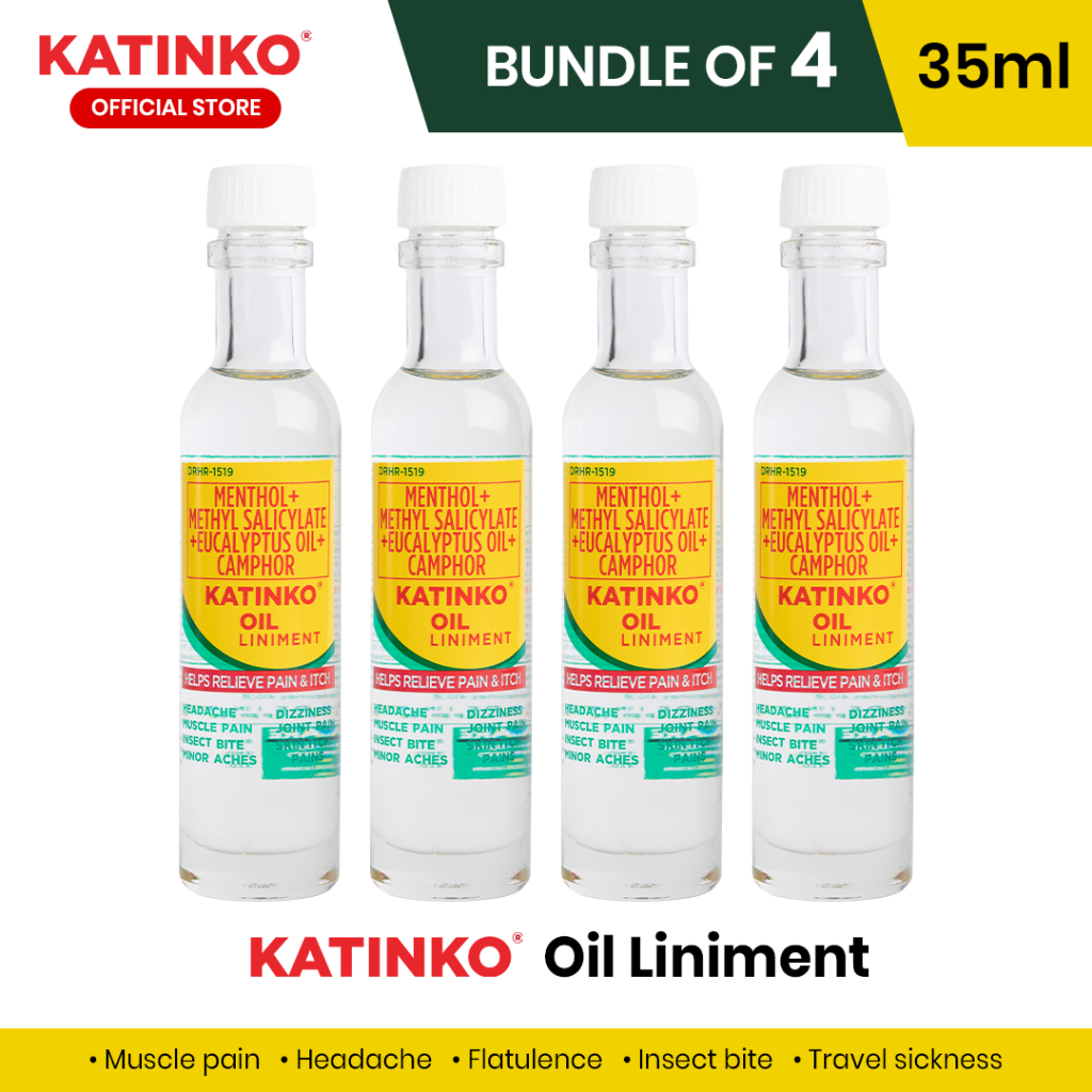 [Bundle Set] Katinko Oil Liniment 35ml l Relieves Headache, Muscle Pain ...