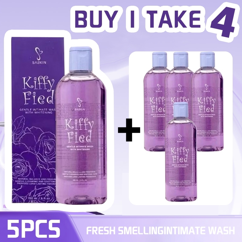 Buy 1 Take 4 SASKIN Kiffy Fied Gentle Intimate Wash with Whitening ...