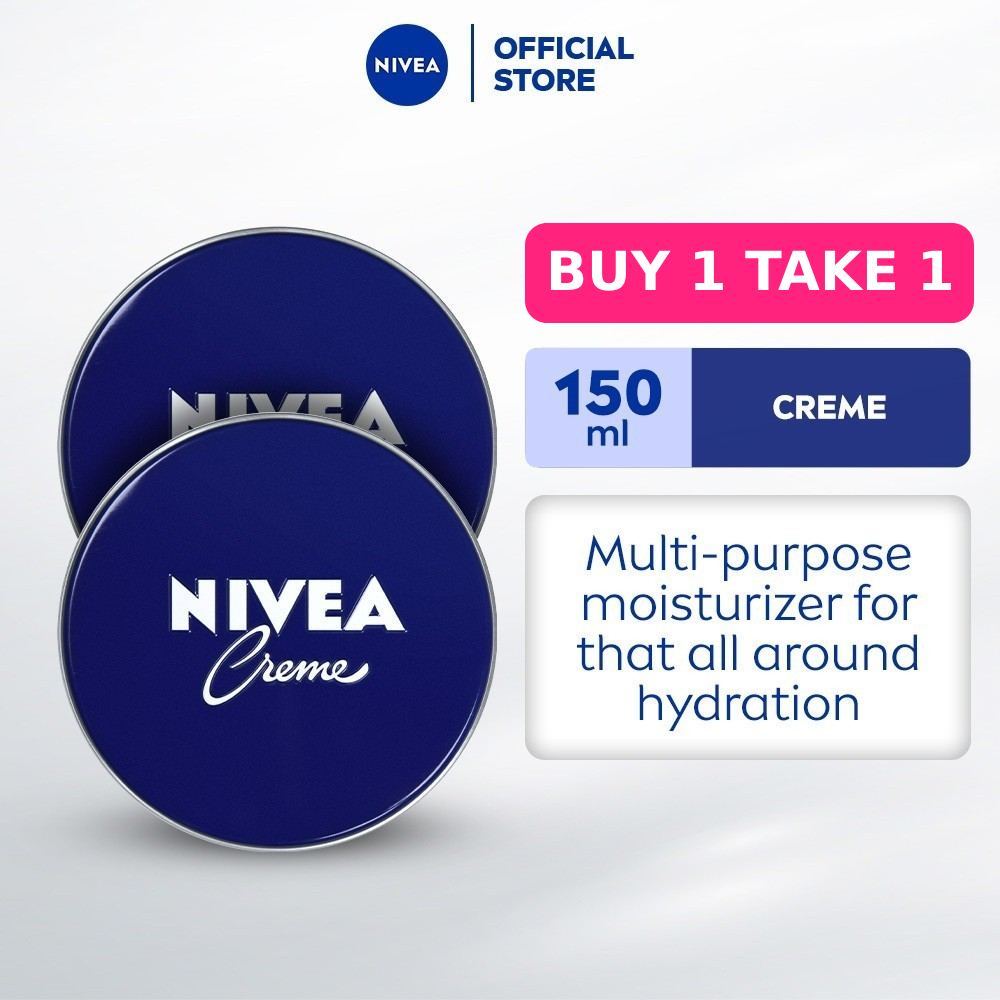 BUY 1 TAKE 1 NIVEA Creme Moisturizing Cream for dry skin 150ml | Shopee ...