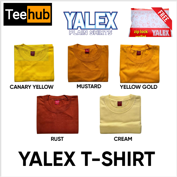 YALEX PLAIN T SHIRT FOR MEN AND WOMEN ROUNDNECK T-SHIRT YELLOW MUSTARD ...