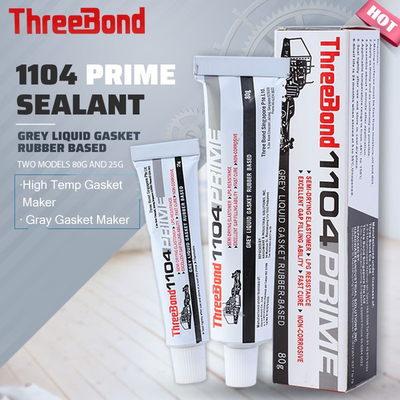 Threebond 1104 Prime Sealant 25g 80g gray Liquid Gasket Rubber Based ...