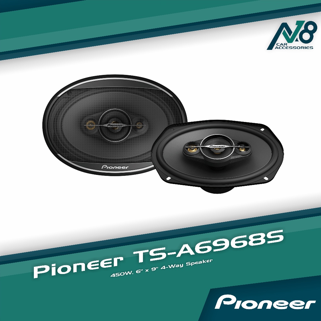 PIONEER TS-A6968S 450W, 6" x 9" 4-Way Speaker Genuine | Shopee Philippines