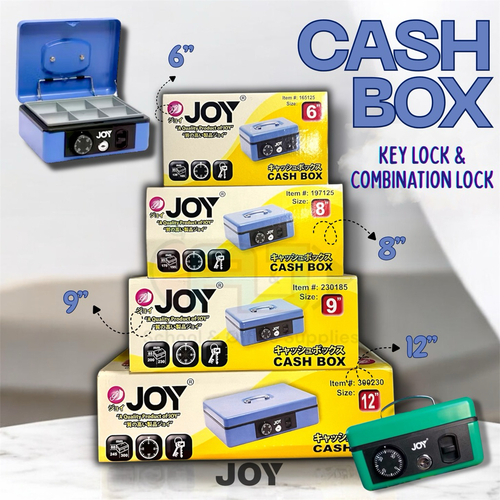 Joy Cash Box w/ Key Lock and Combination Lock | Shopee Philippines