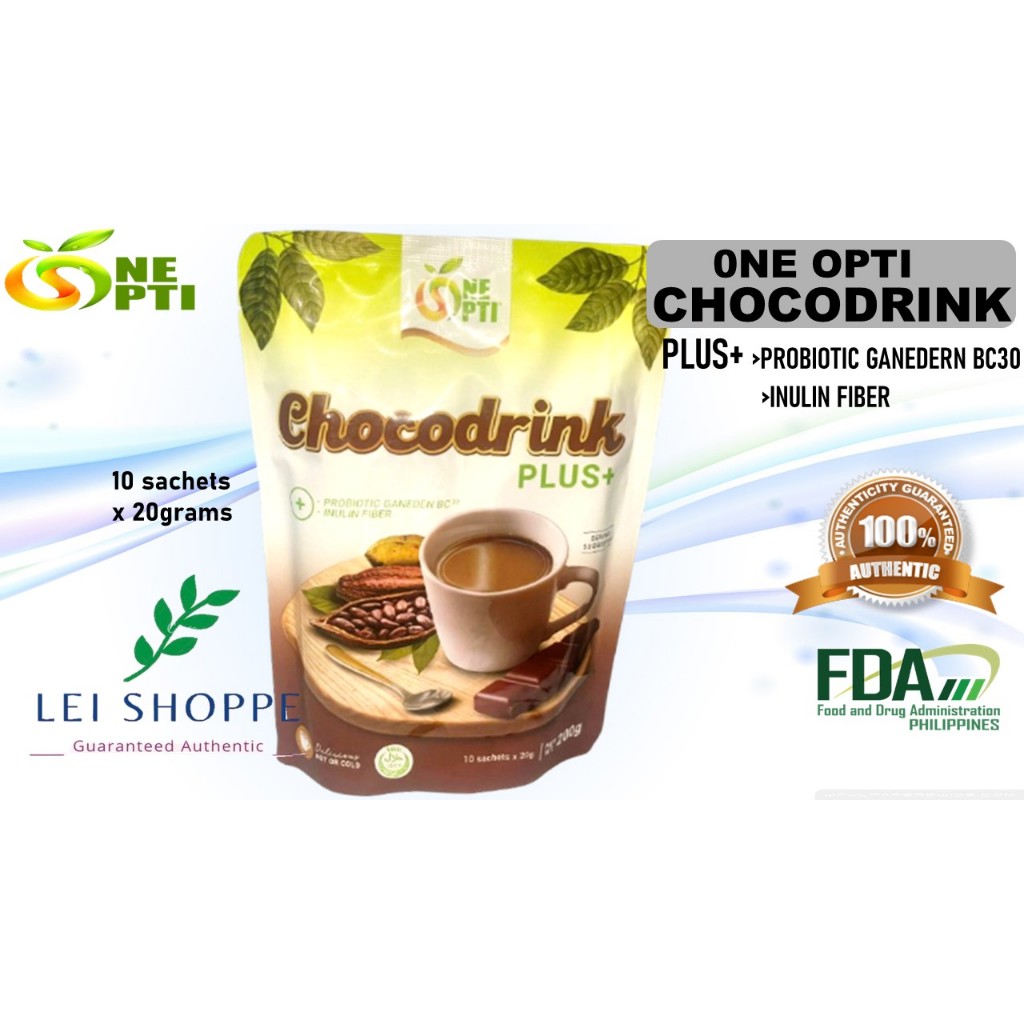 One Opti CHOCODRINK Plus [10 sachets/pack]+Probiotic Ganeden Bc30 and ...