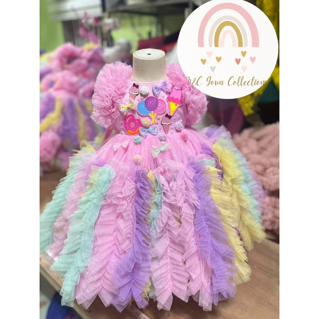 Princess Cindy/CandyLand Gown 1-2y/o with free headress | Shopee ...