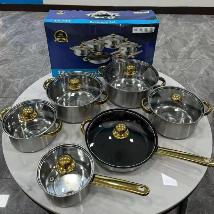 12pcs Cookware set kitchen cookware set cooking ware pot | Shopee ...