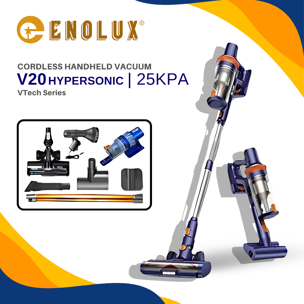 Enolux V20 VTech Series Hypersonic Cordless Handheld Anti-Dust Mite ...