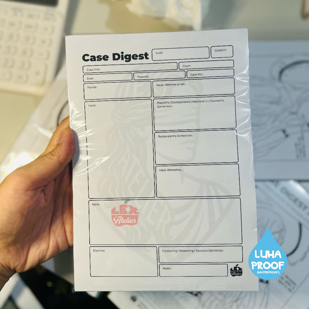 Law Student - Case Digest Pad | Lex-Atelier | Shopee Philippines