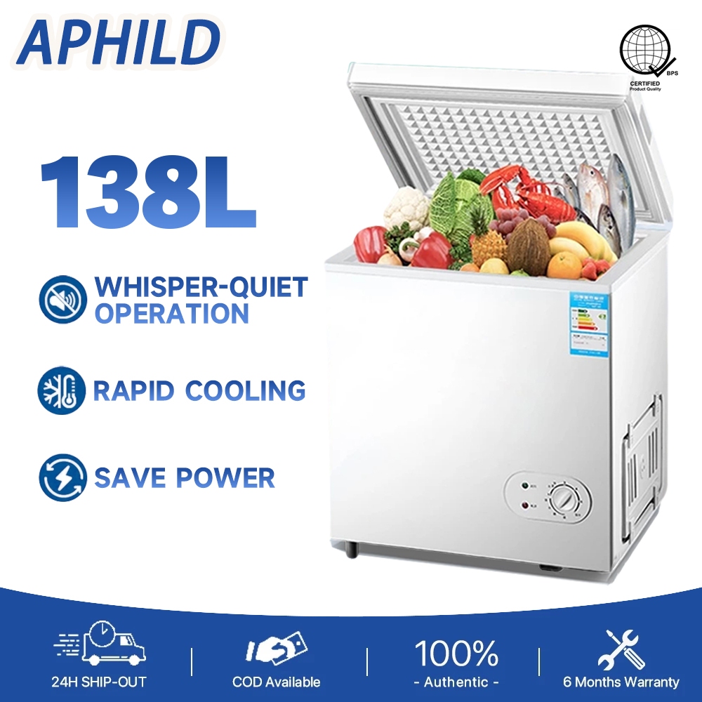 138L Freezer Inverter Chest Freezer Refrigerator Mini Freezer ...