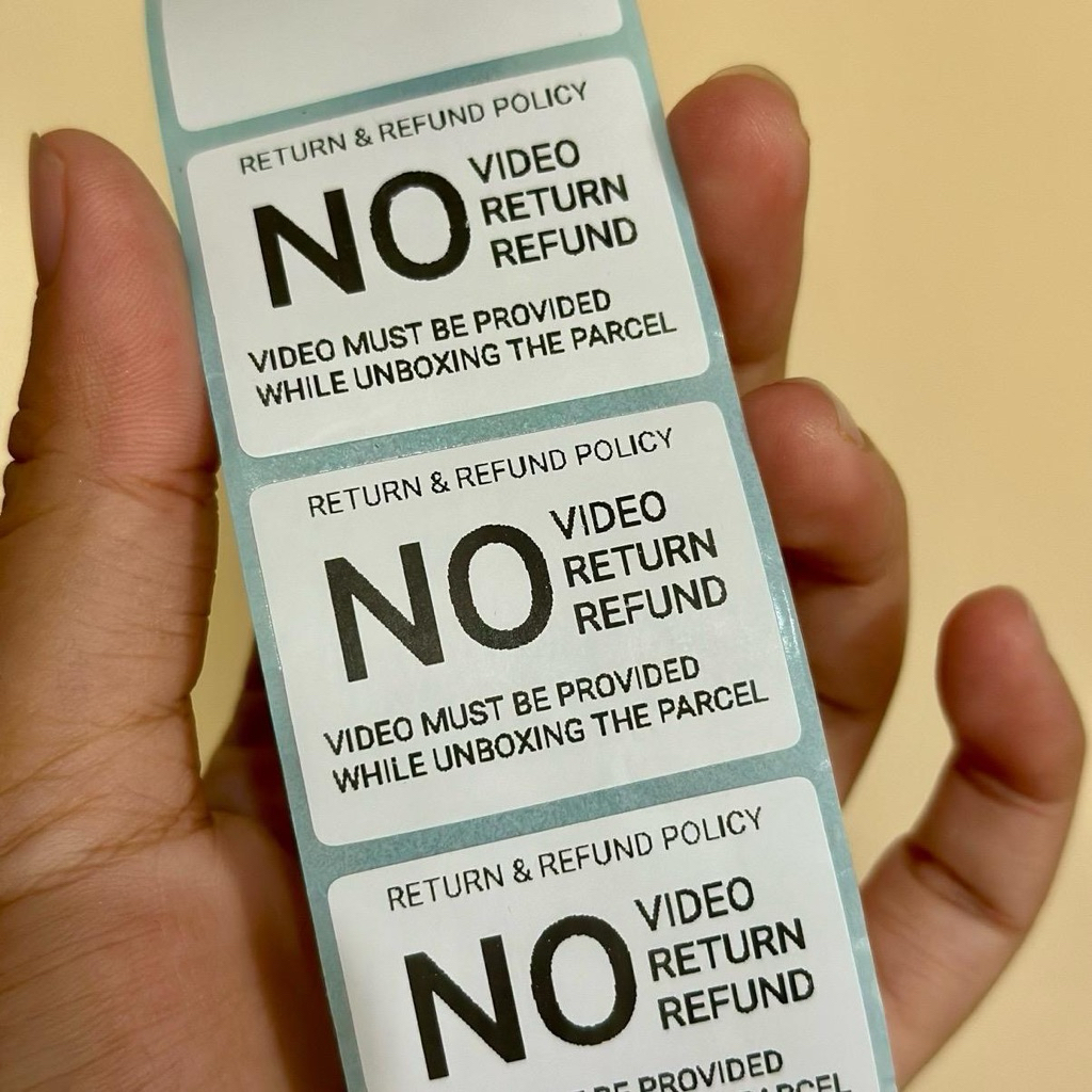 No Video No Refund Sticker | Shopee Philippines