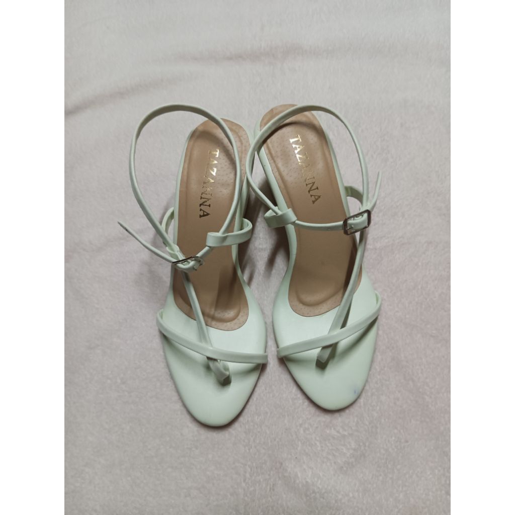 Preloved White Blocked Heels | Shopee Philippines