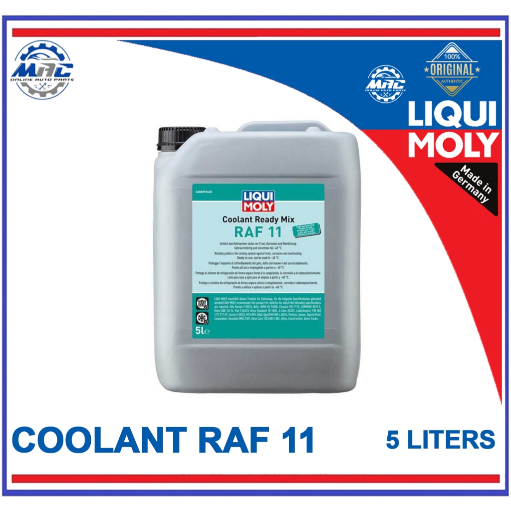Liqui Moly Coolant Ready Mix RAF 11 - 5 liters Coolant / Antifreeze ...