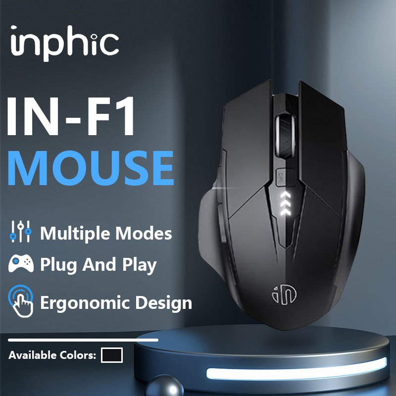 INPHIC F1 Wireless Mouse Rechargeable 500mAh Adjustable 1600DPI ...