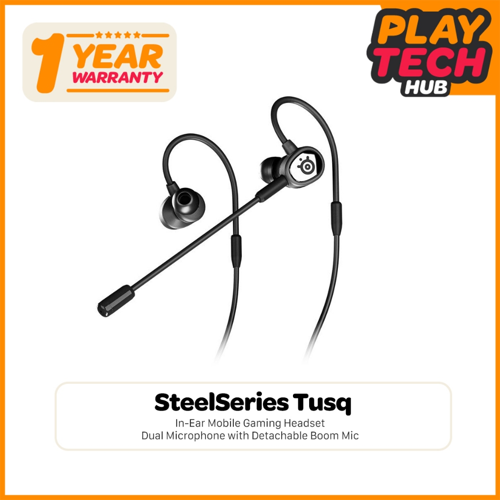 SteelSeries Tusq in-Ear Mobile Gaming Headset Dual Microphone with ...