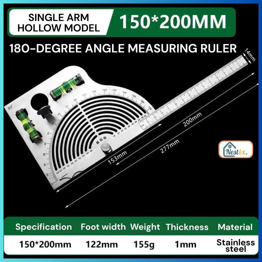 Multifunctional stainless steel protractor, high-precision angle ...