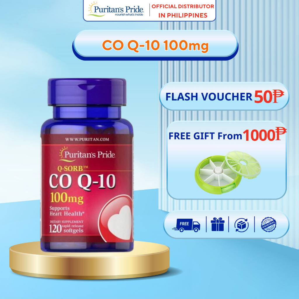 Coenzyme Q10 Supplement Puritan's Pride Co Q10 100mg Heart Health ...