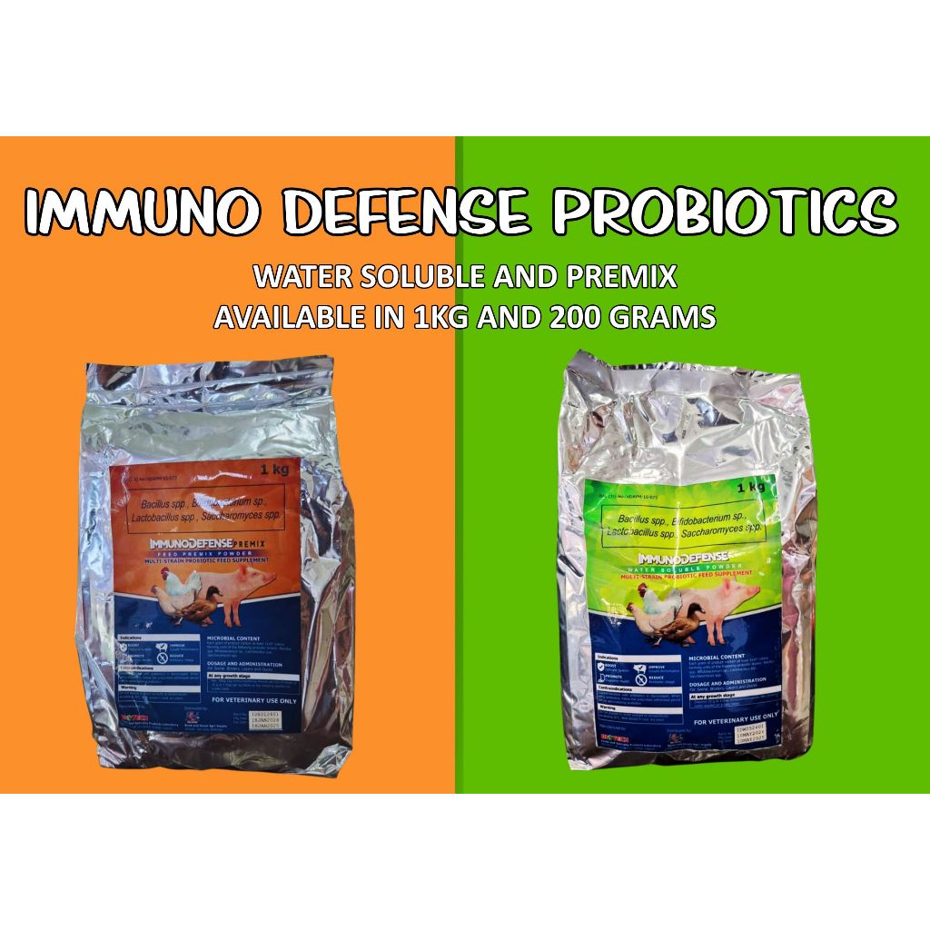 Immuno Defense Probiotics (Water Soluble and Feed Premix) 1kg and 200g ...
