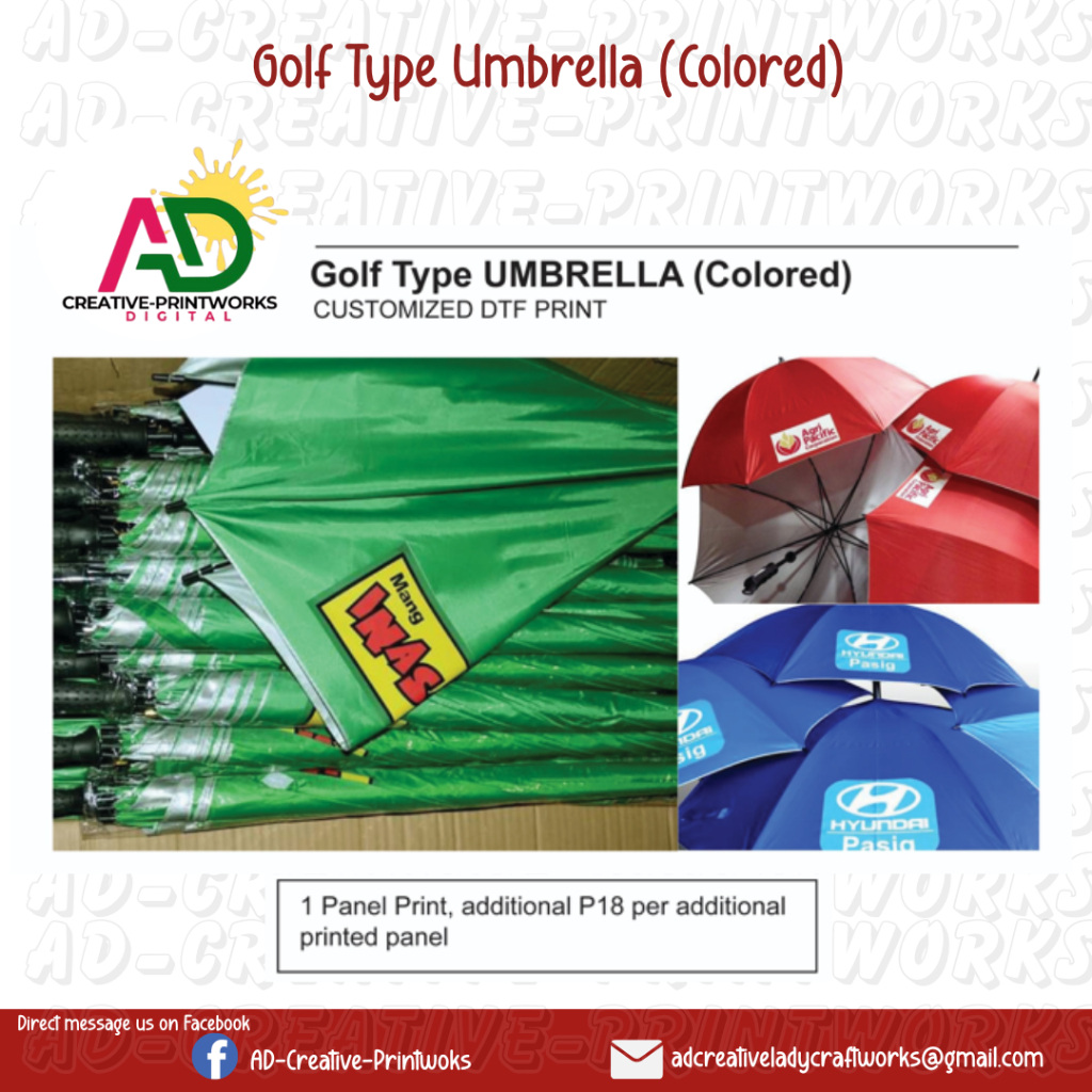 Personalized Umbrella Golf-Type (BULK- 50 PCS) | Shopee Philippines