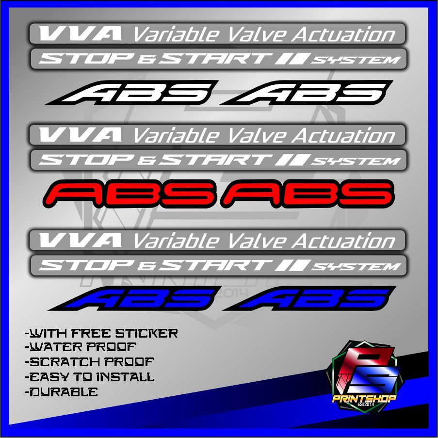 2pcs ABS Sticker For Motorcycle Motorbike Sticker Decal | Shopee ...