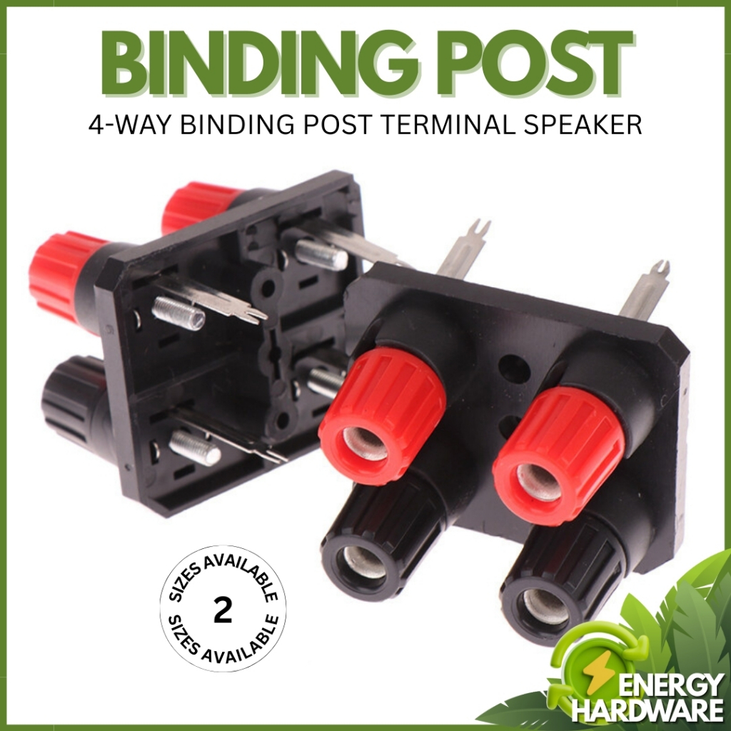 4 Way Binding Post Terminal Universal Stereo Speaker Terminal 4 Pins ...