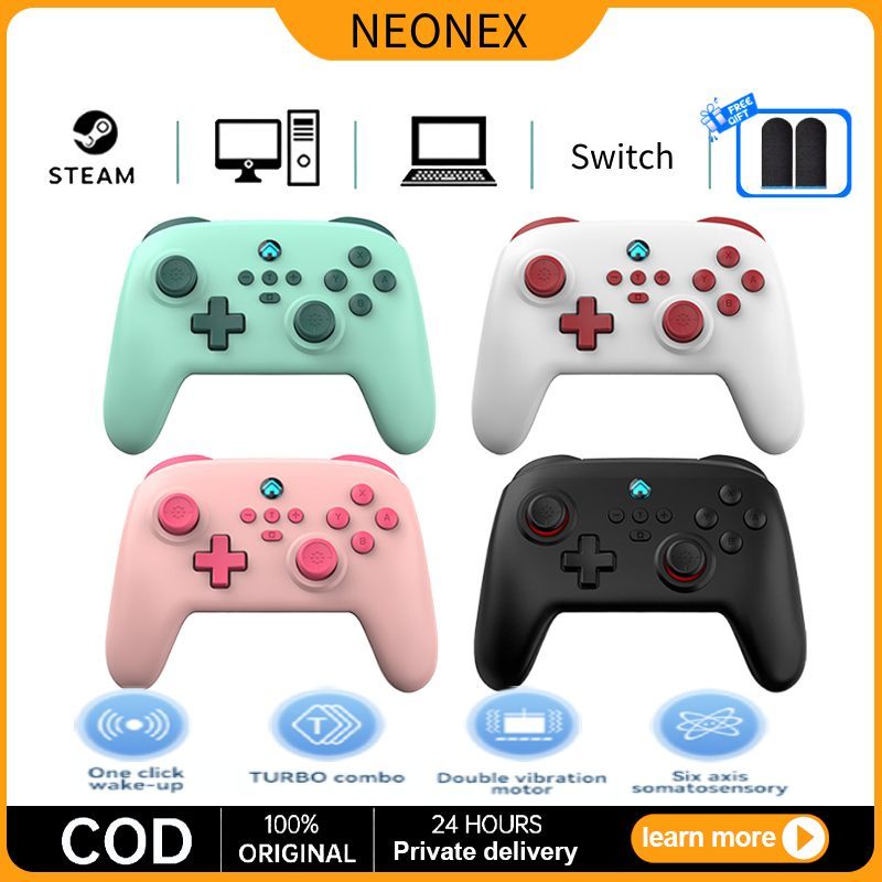 NEONEX Bluetooth Wireless Controller with Hall Effect for Nintendo Switch PC Steam Android iOS ...