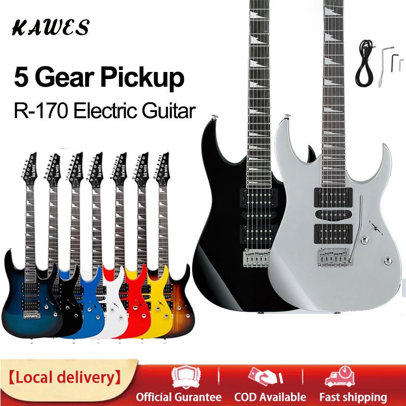 KAWES Double Rocker Electric Guitar Professional Metal Electric Guitar ...