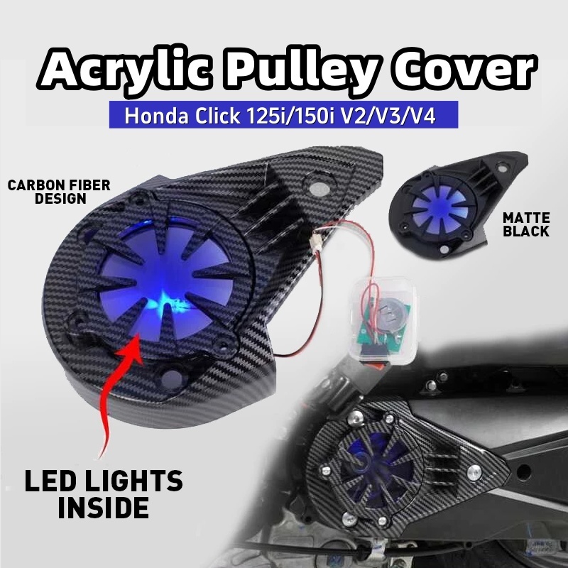Honda Click 125i/150i V2/V3/V4 Transparent Acrylic Pulley Cover for CVT ...