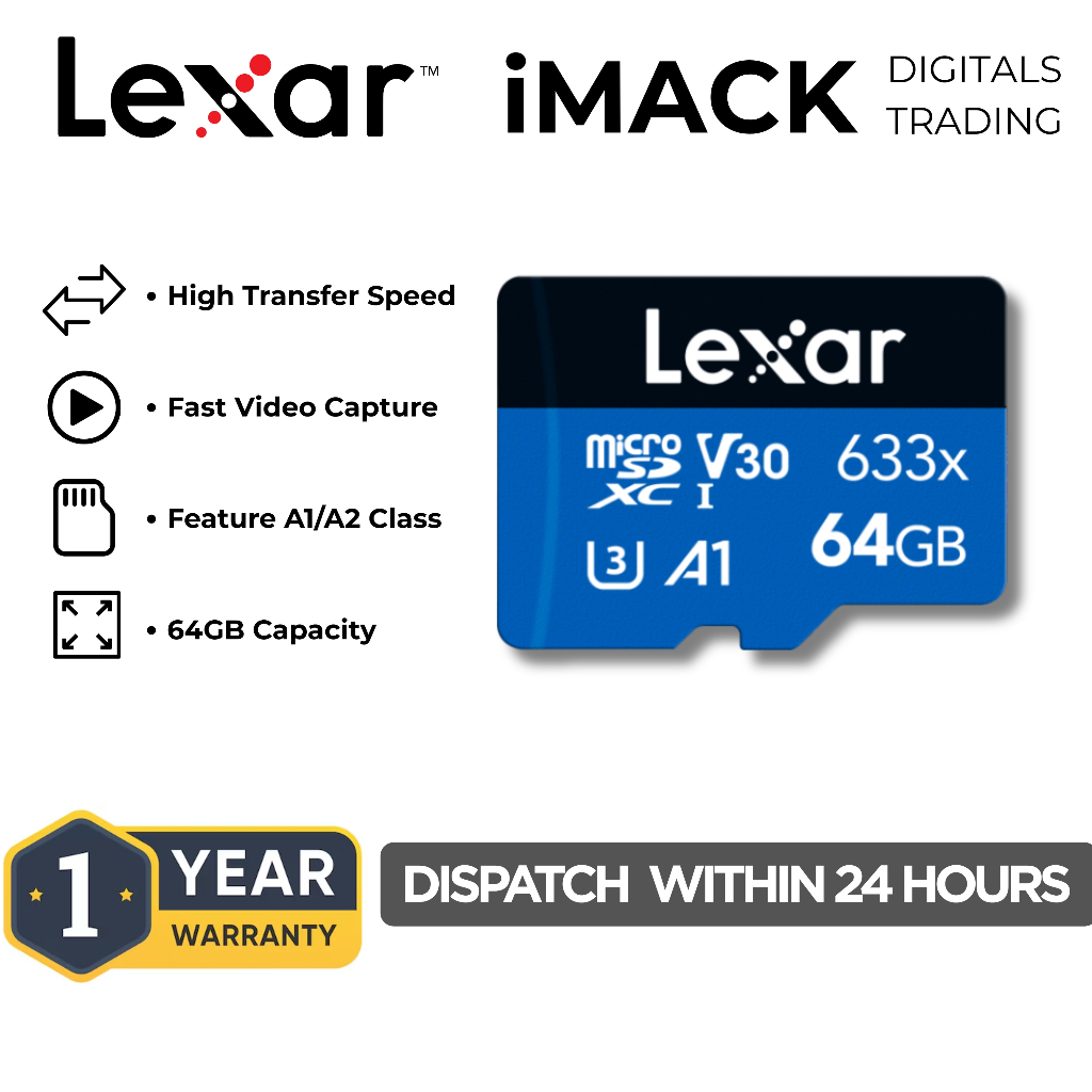 Lexar 633x microSDHC 64GB High-Performance micro SD (LMS0633064G-BNNNG ...