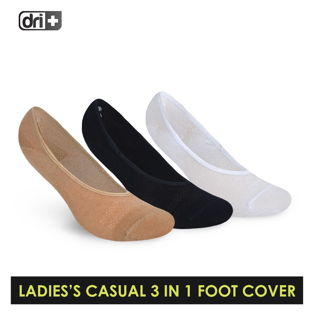 Dri Plus Ladies’ Lite Thin Casual Foot Cover 3 pairs in a pack DLCFG3 ...