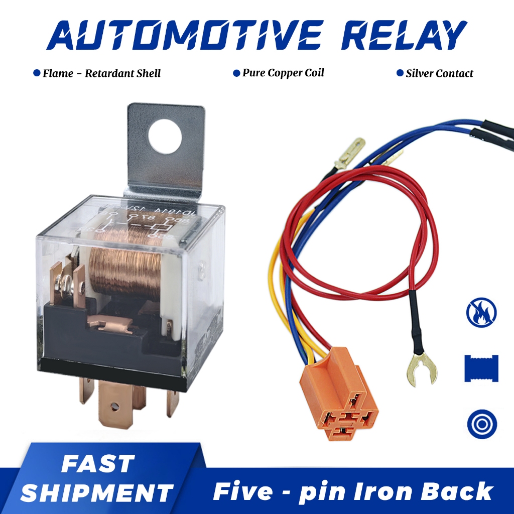 Motorcycle 12V Set Transparent Horn Mini Driving Light Relay Socket ...