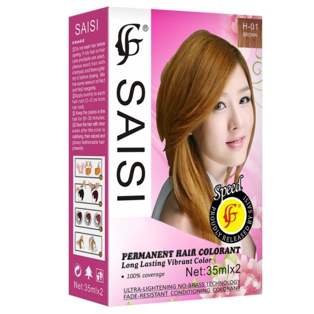SAISI PERMANENT HAIR COLOR 35MLx2 LONG LASTING VIBRANT COLOR | Shopee ...