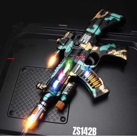 Children's toy gun electric music automatic machine gun sound and light ...