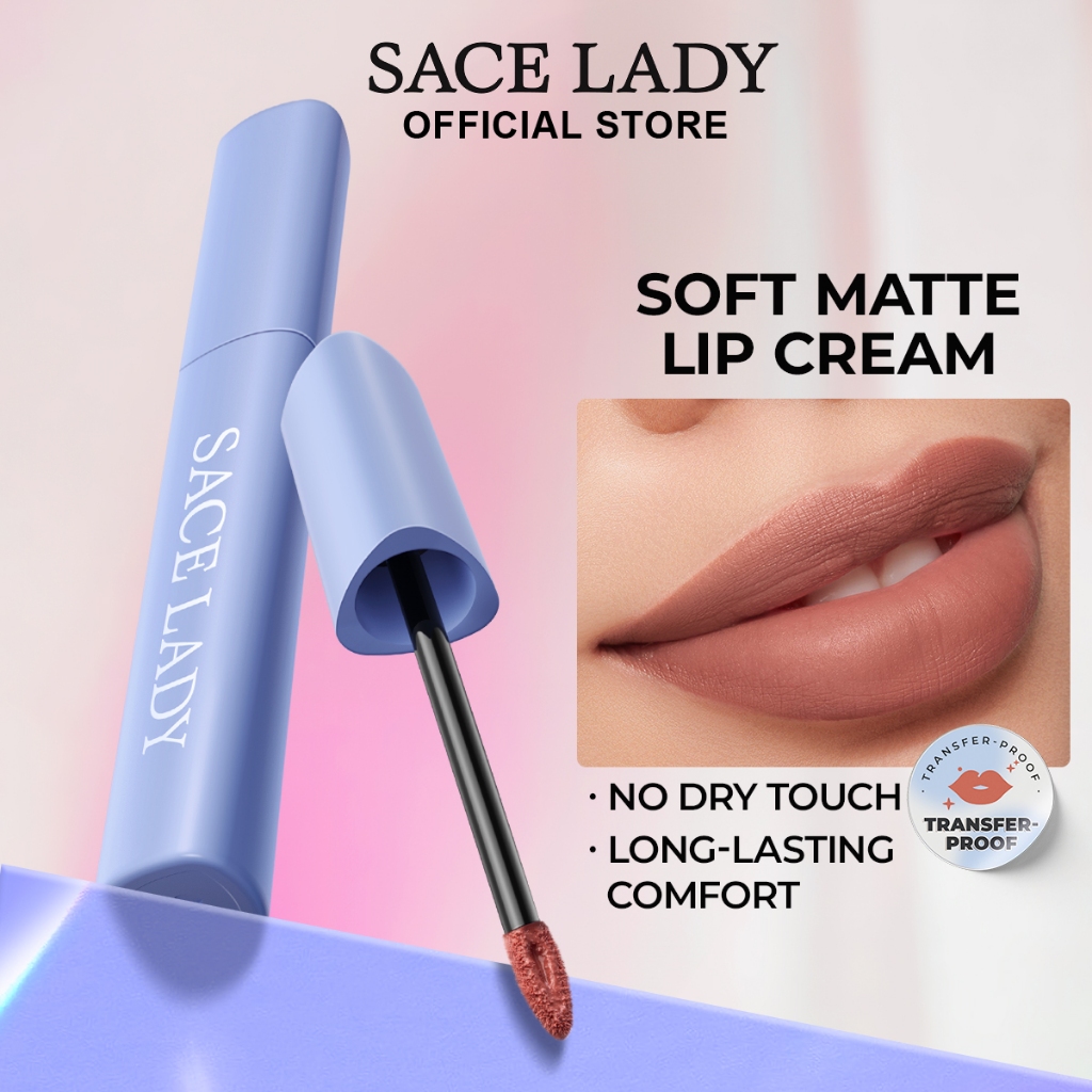 SACE LADY Lip Cream Transfer-Proof Soft Long-Lasting Lipstick Comfort ...