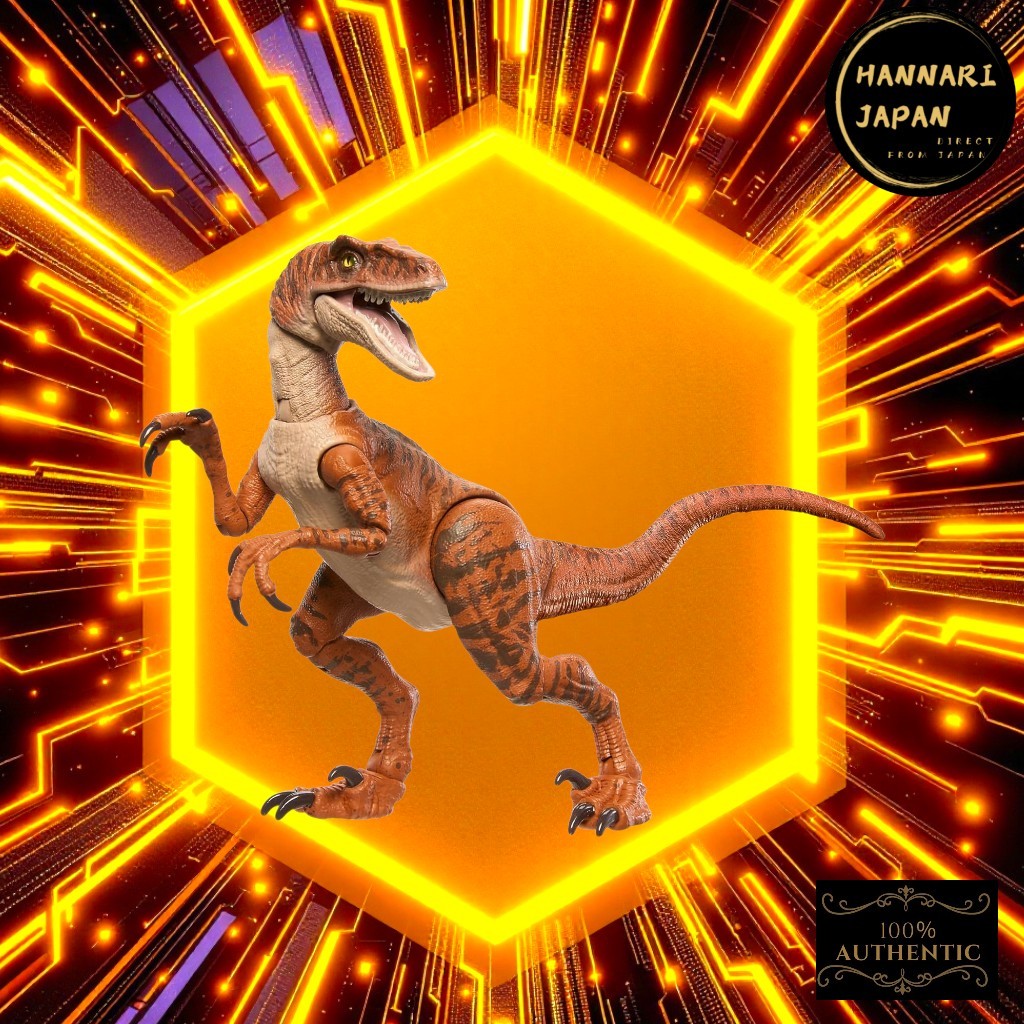 Mattel Jurassic World Hammond Collection Velociraptor Tiger | Dinosaur ...