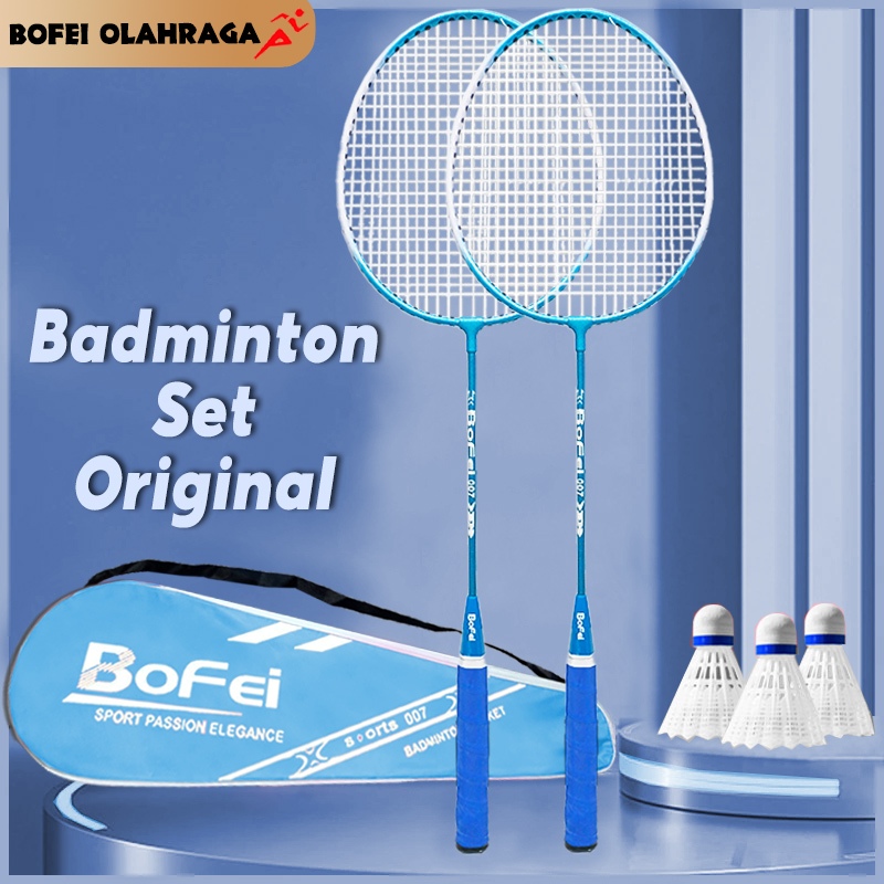 【2PCS】Badminton Racket Original Set Couple Alloy Split Racket Student ...