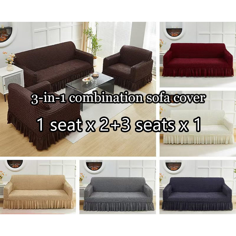 3 sets of sofa covers including elastic sofa covers,extendable sofa ...