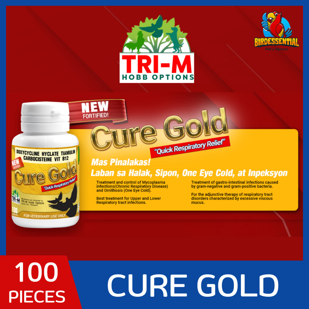 Tri M Cure Gold (100pcs - 1canister) Quick Respiratory Relief Vitamin ...