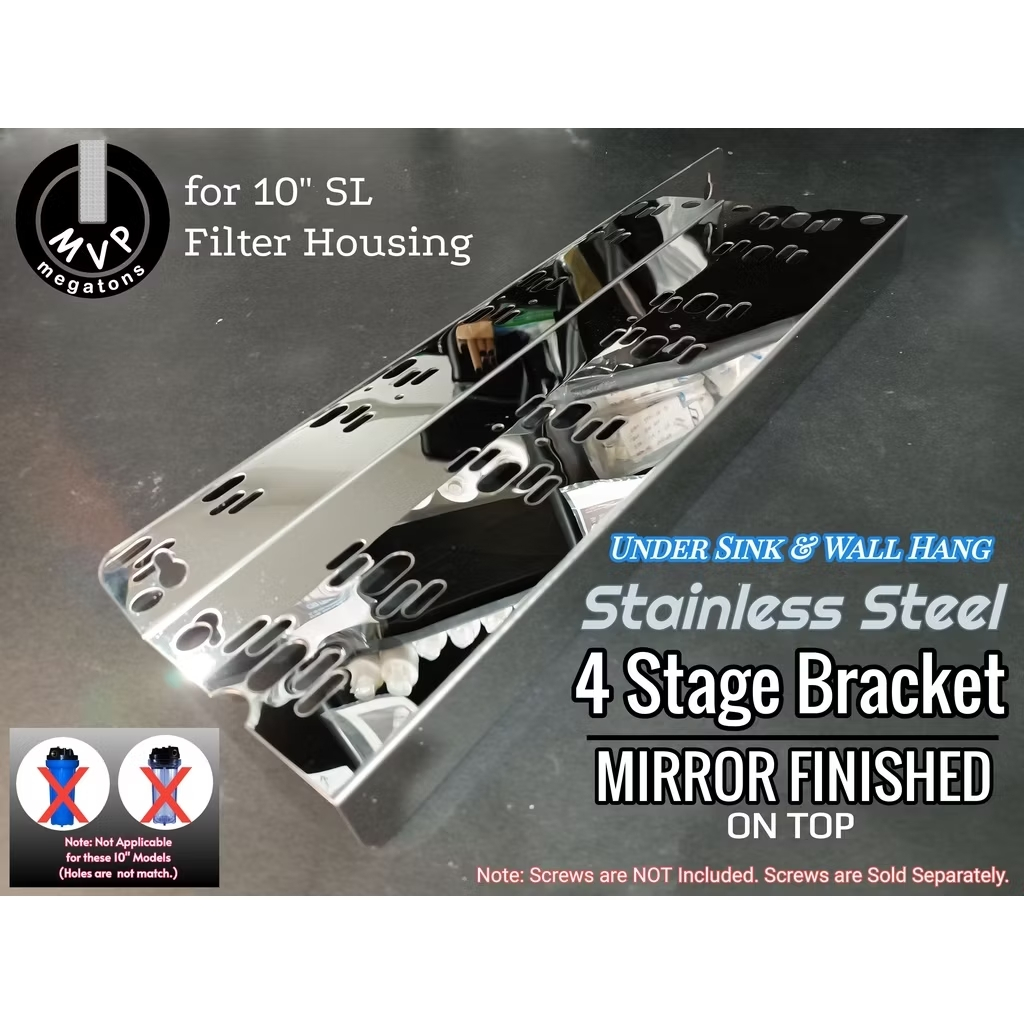 4 Stage Bracket for 10 Inch Housing Water Purifier - Stainless Steel ...
