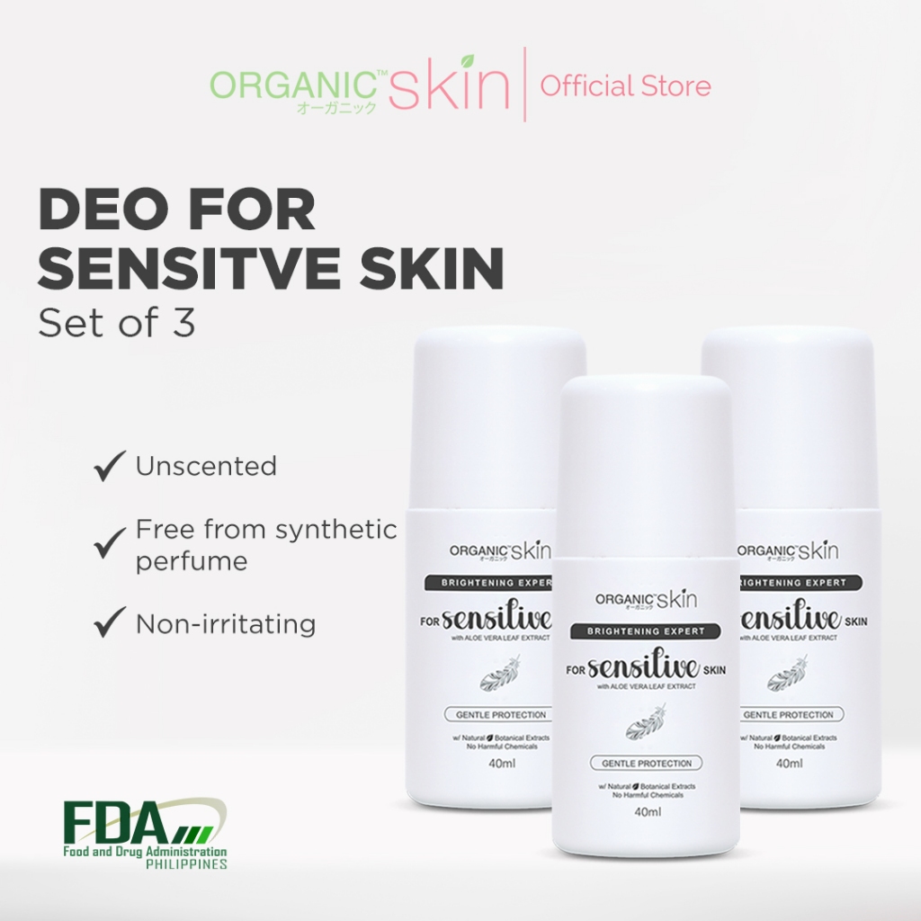 Organic Skin Japan Unscented Intensive Whitening Underarm Deodorant for ...