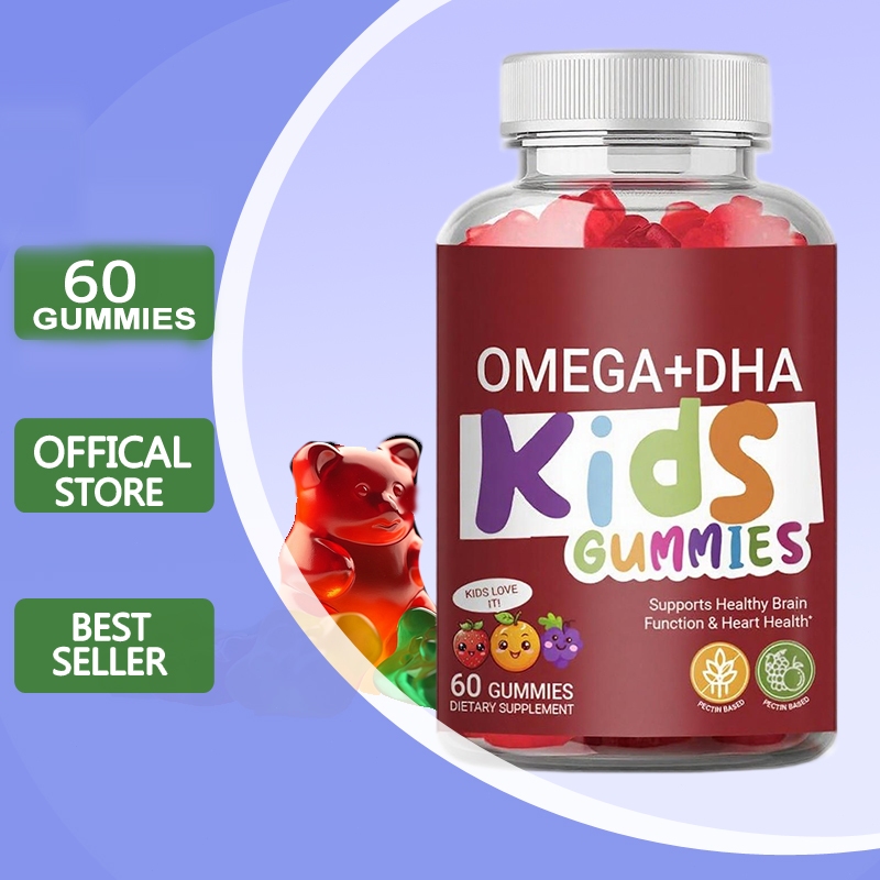OMEGA DHA for Kids 60 Gummies for Brain Development Protect ...