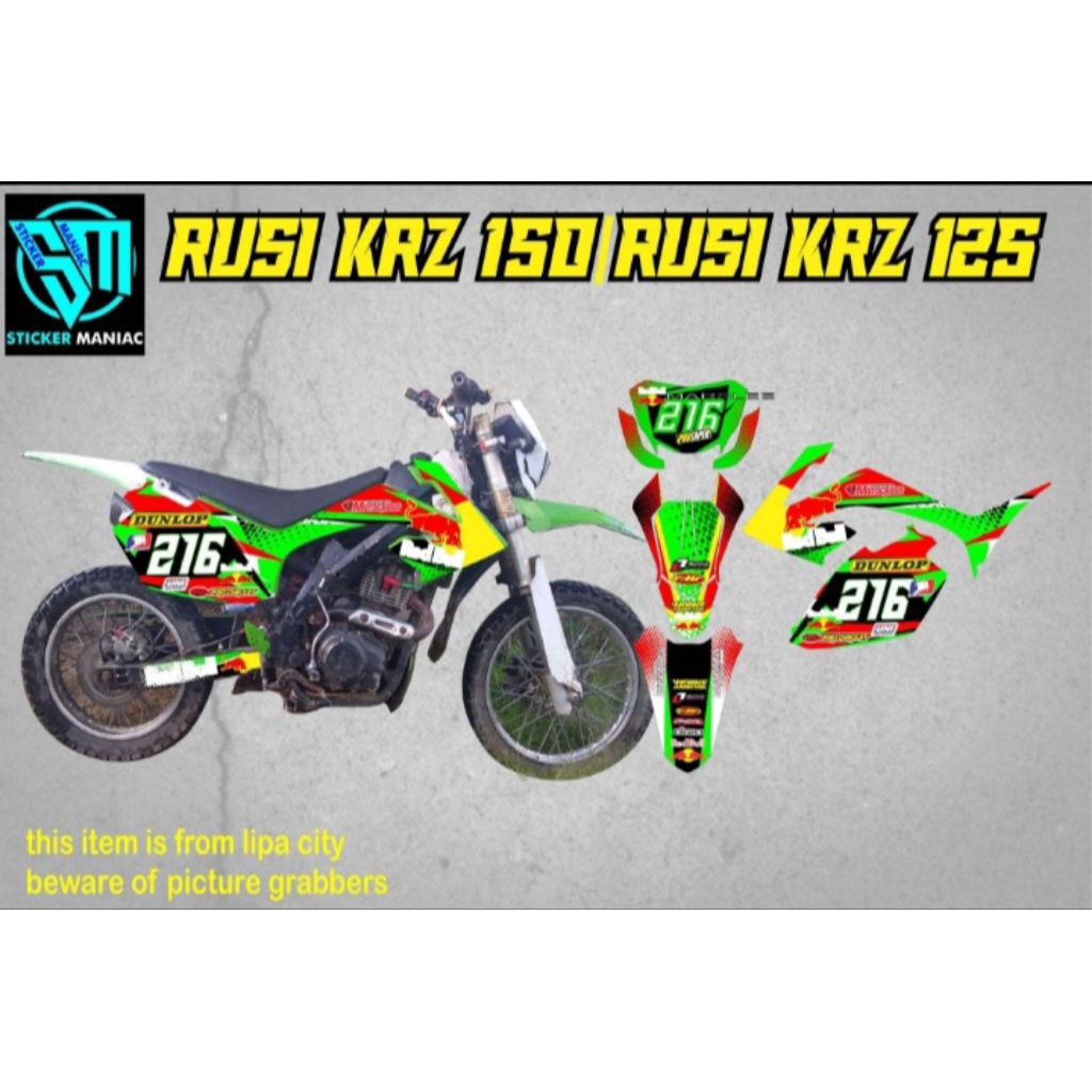 Rusi KRZ 200, Rusi KRZ 150 full body decals, laminated | Shopee Philippines