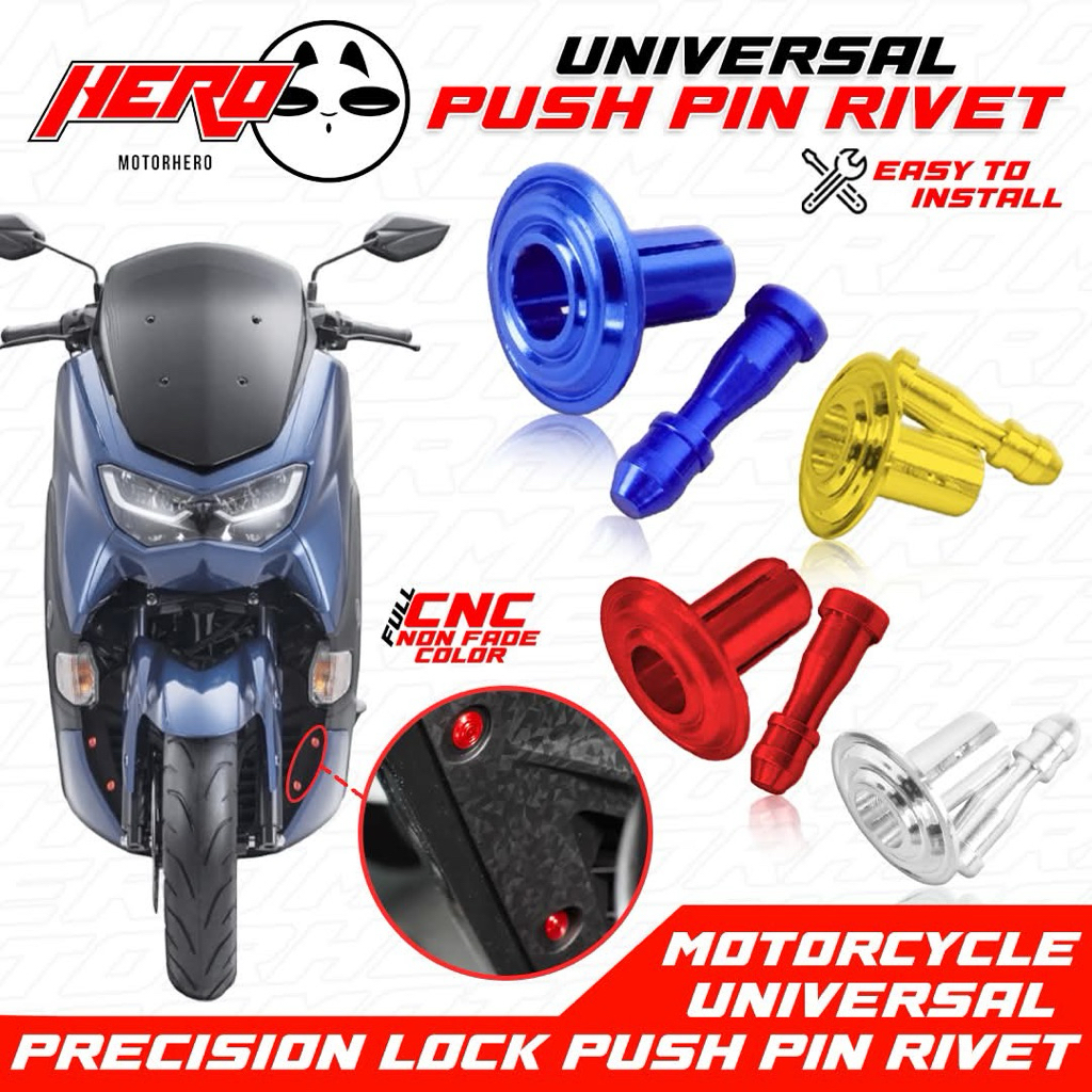ARM Precision Lock Push Pin Rivet Motorcycle Universal M5x15 | Shopee ...
