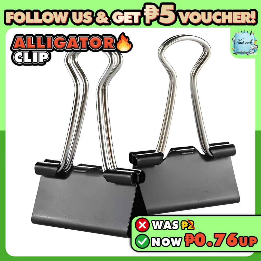 12PCS Per Box Black Dovetail Clip Binder Paper Clip Office Supplies ...