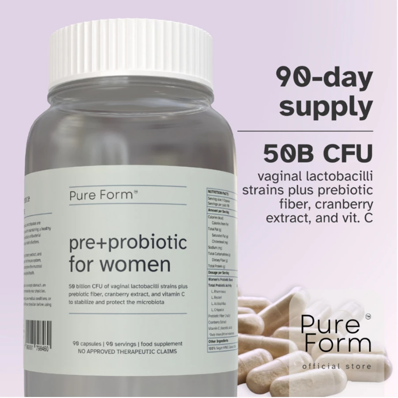 Pure Form Pre Probiotic 50 Billion CFU Vaginal Probiotic Strains ...