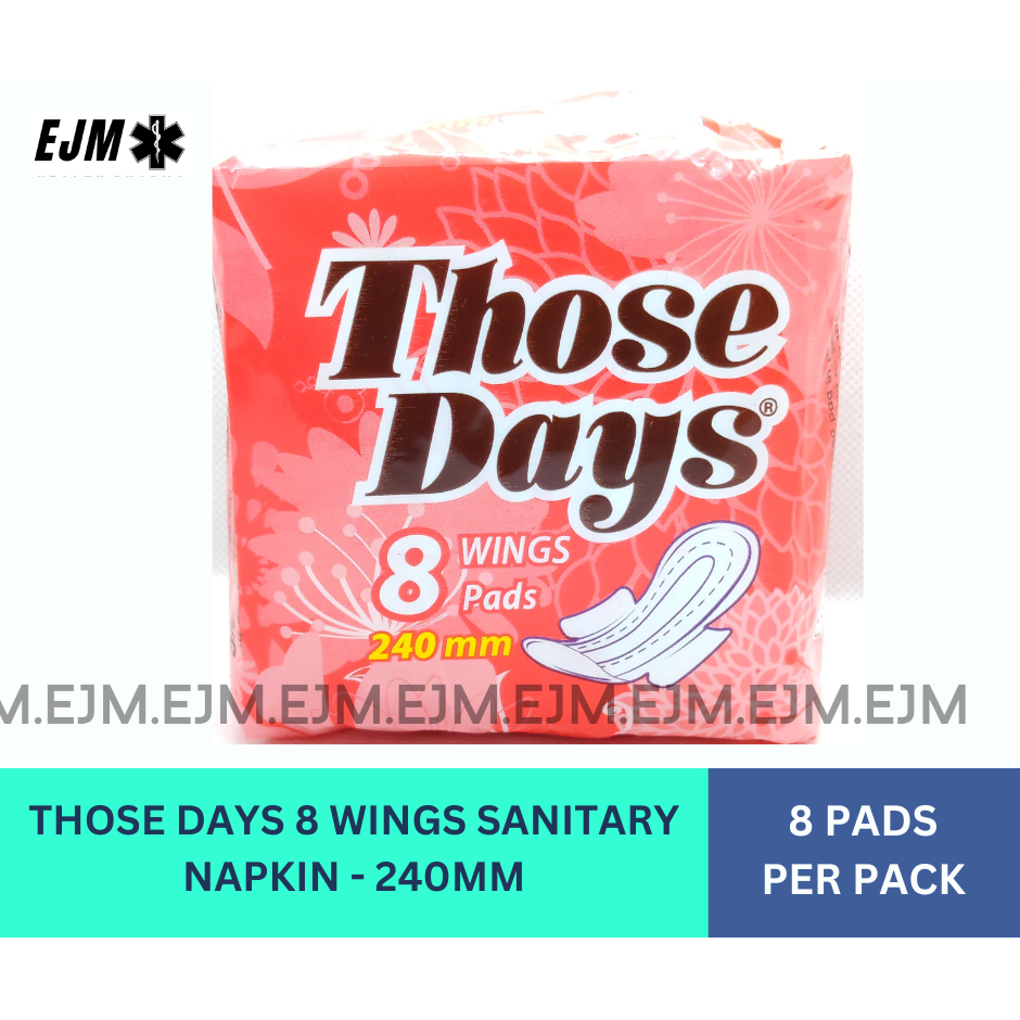THOSE DAYS WINGS SANITARY NAPKIN - 240MM- 8 pads per pack | Shopee ...
