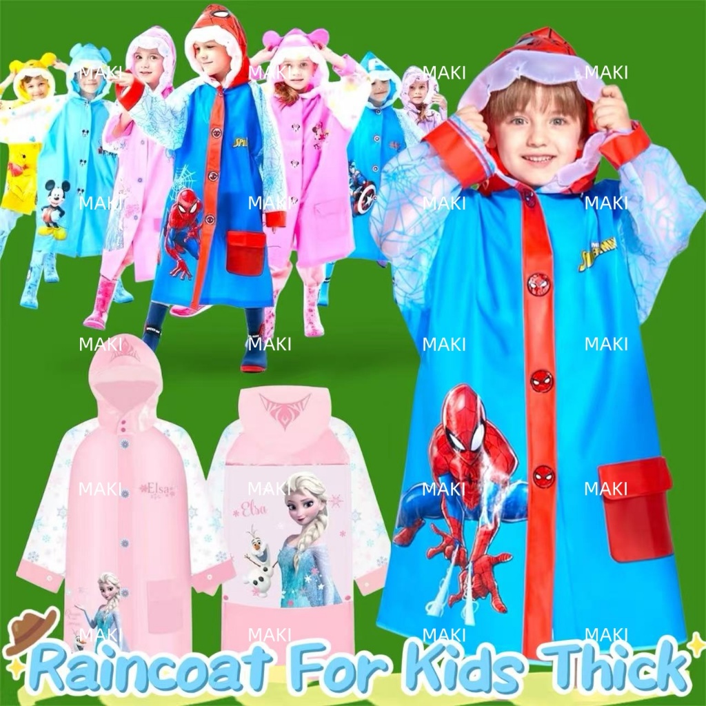Maki Mickey Mouse Cartoon Character Makapal Kapote for Kids Waterproof ...