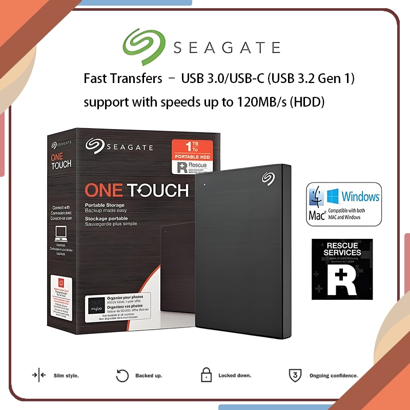 NEW One Touch-1TB/2TB/4TB- HDD/Portable hard drives/Harddisk /External ...